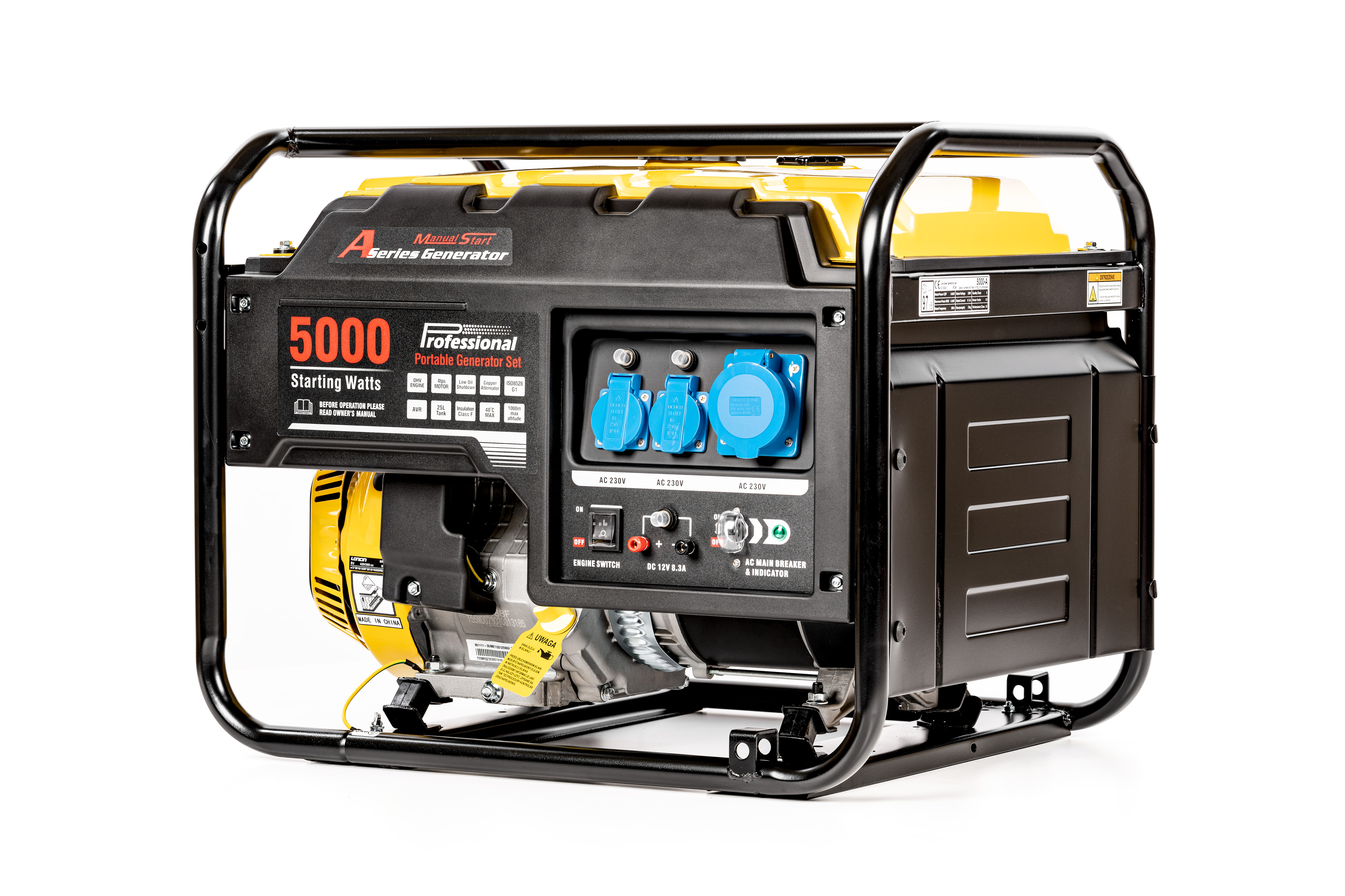 Loncin LC5000-AS Agregat prądotwórczy spalinowy jednofazowy 230 V/AVR ...